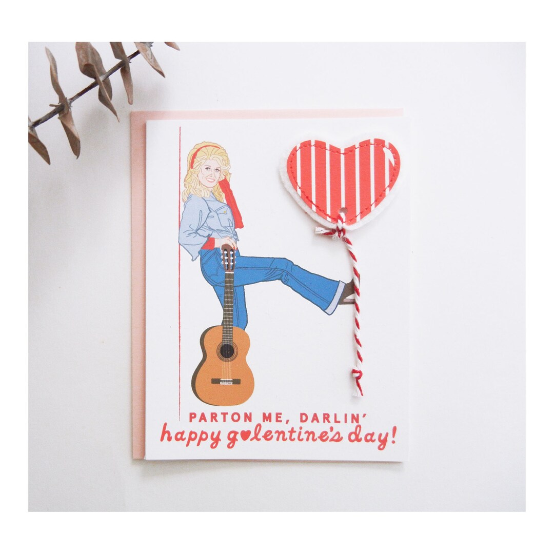 Dolly Parton Happy Valentine's Day Illustration Card / Parton Me ...