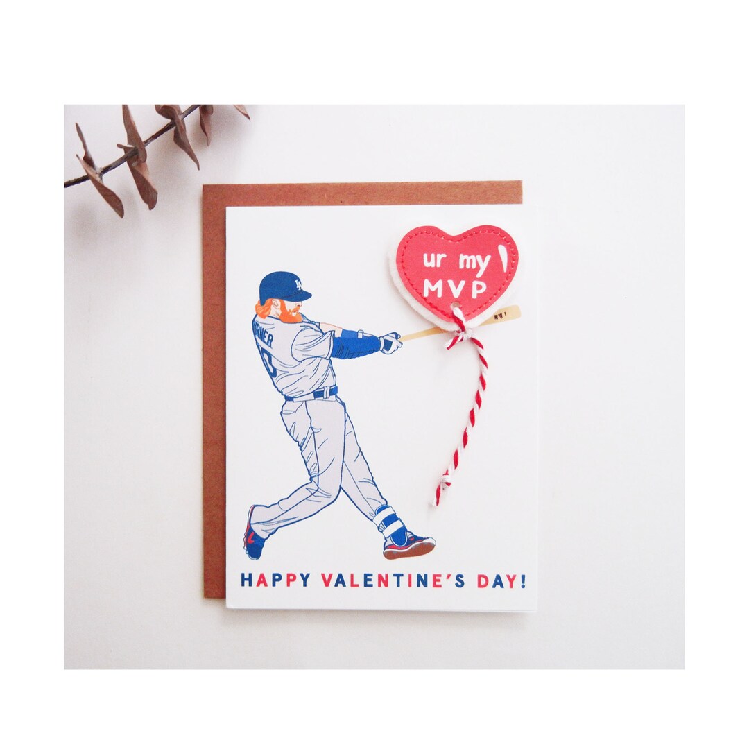 Justin Turner Valentine's Day Baseball Player Original Illustration ...