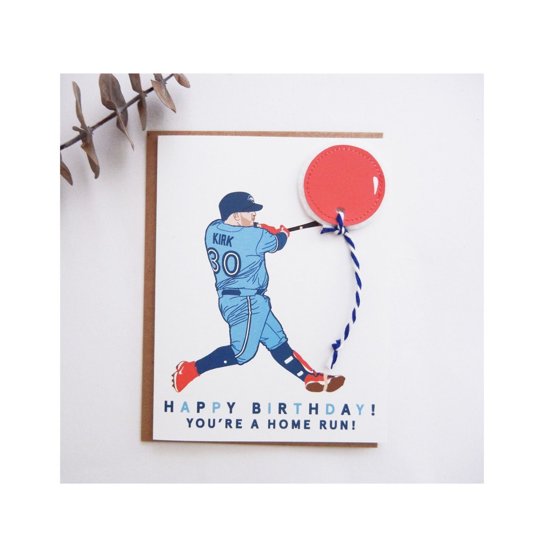 Alejandro Kirk Baseball Player Illustration Card / Birthday Balloon ...