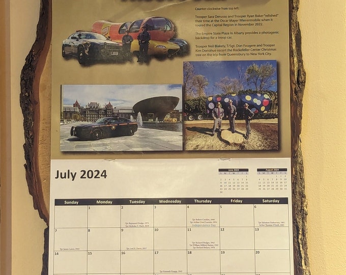 Rustic Maple Calendar Holder Frame With Bark-on Live Edge Wall Mount - Etsy