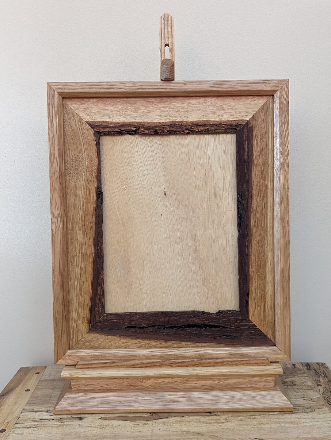 Rustic Oak Easel Frame With Live Edge for 8" X 10" Photo or Artwork - Etsy