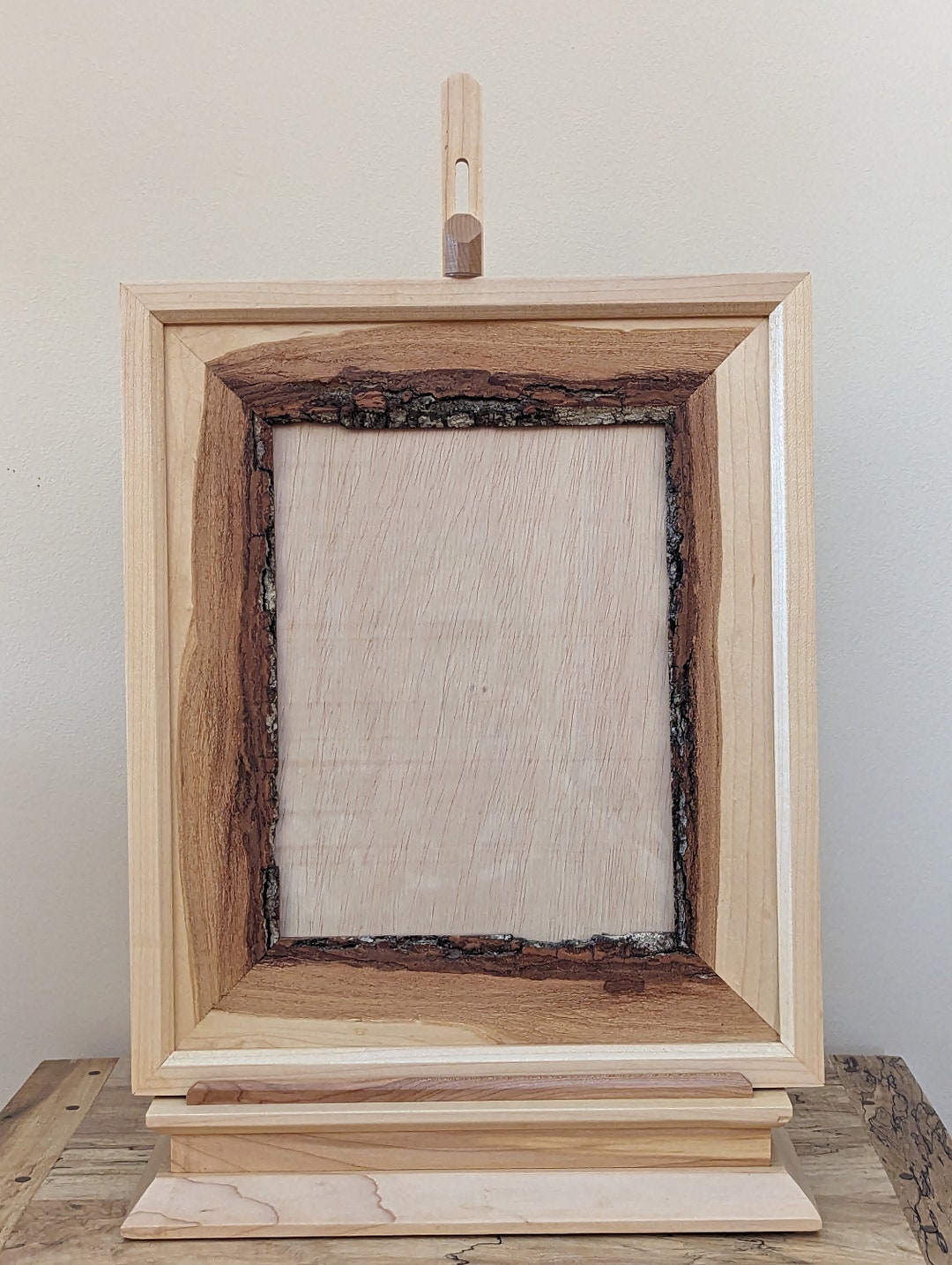 Rustic Maple Easel Frame With Live Edge for 8" X 10" Photo or Artwork ...