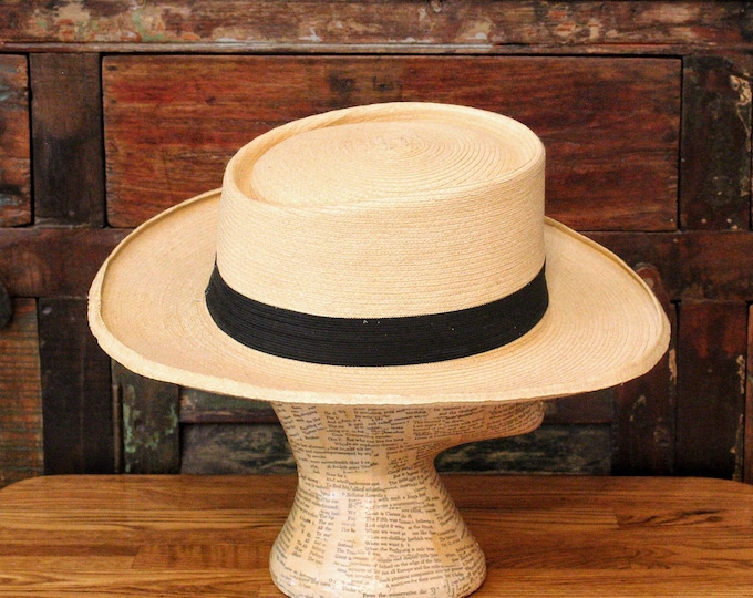 Vintage Panama Hat, "la Giralda" Palm Hats Factory, Handcrafted of 100% ...