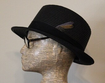 Black Genuine Straw - Etsy