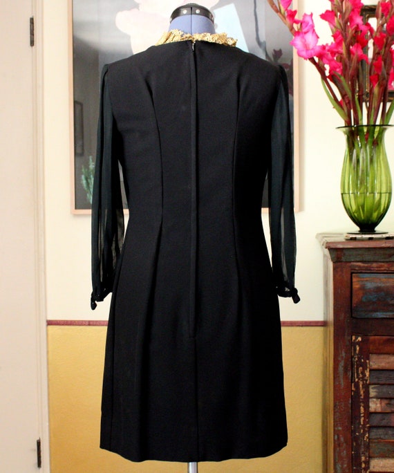 1950's LEE HOLLIDAY FASHIONS Black Gabardine Above th… - Gem
