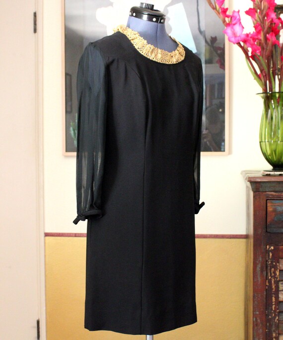 1950's LEE HOLLIDAY FASHIONS Black Gabardine Above th… - Gem