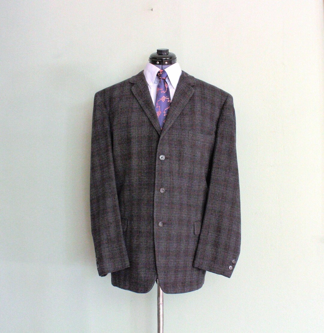 1950's -60's Shadow Plaid Soft Wool Vintage Men's Sport Coat, ATWOOD ...