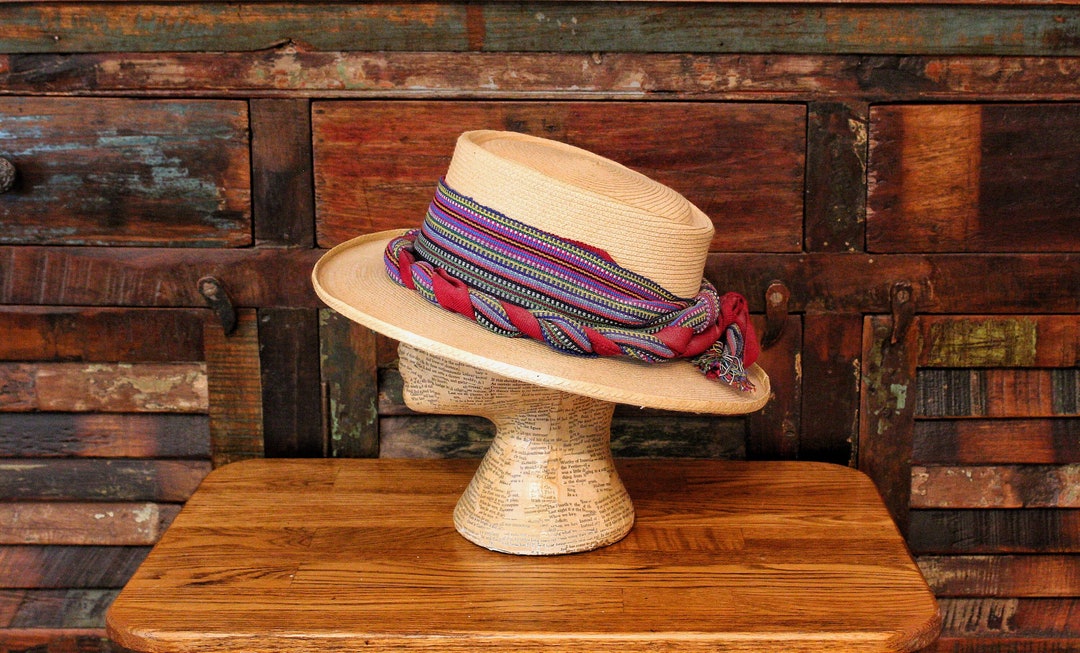 Vintage Panama Hat, LA GIRALDA Palm Hat Factory, 100% Palm Leaves ...