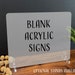 Blank Acrylic Table Sign With Optional Stands, Blank Table Numbers Sign ...
