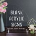 Blank Acrylic Table Sign With Optional Stands, Blank Table Numbers Sign ...