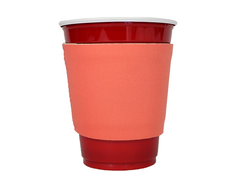 Blank Coffee Sleeve Coral NEOPRENE Coffee Sleeve Solo® Cup - Etsy