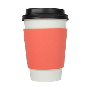 75 Blank Coffee Sleeves, Coral NEOPRENE Coffee Sleeves, Solo® Cup ...
