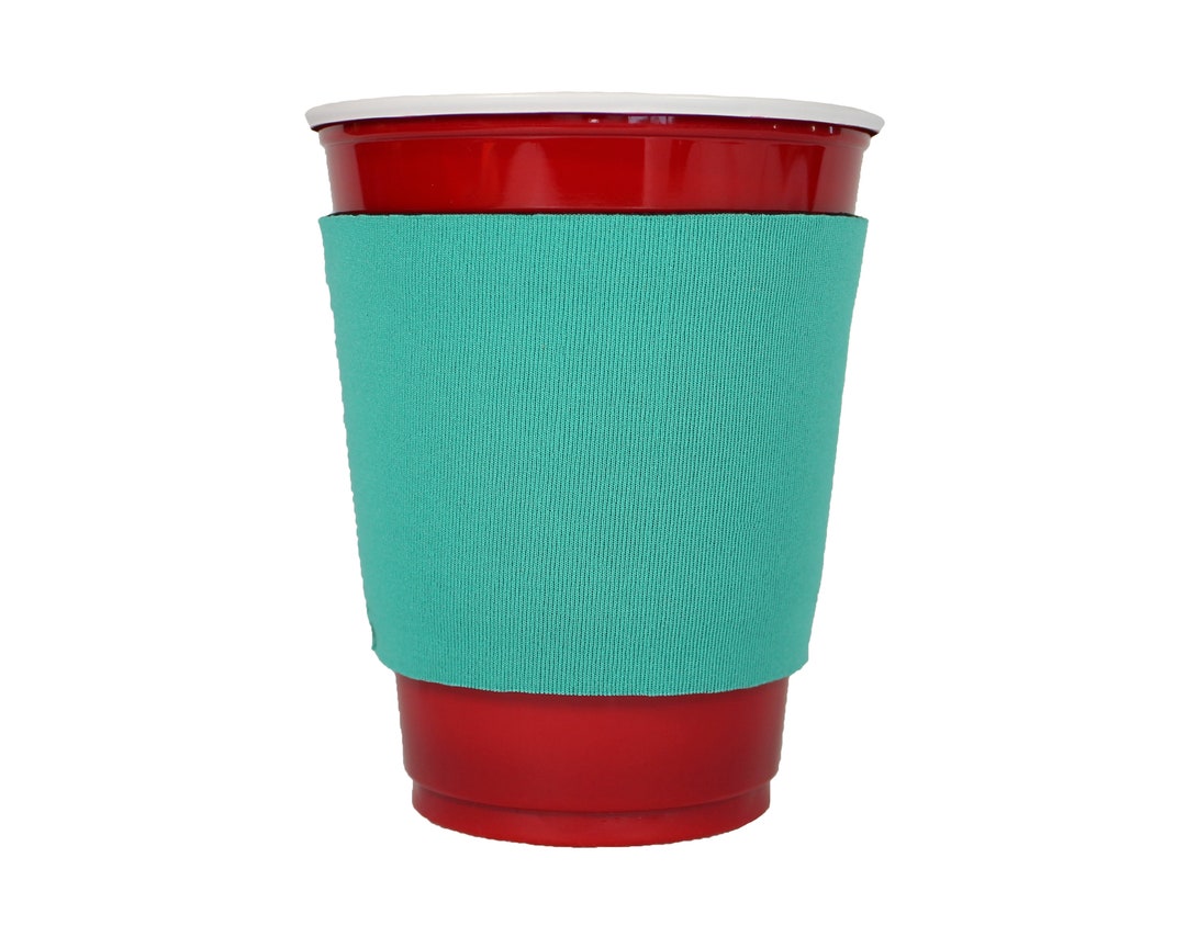 20 Blank Coffee Sleeves, Turquoise NEOPRENE Coffee Sleeves, Solo® Cup ...