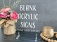 Blank Acrylic Table Sign With Optional Stands Blank Table - Etsy