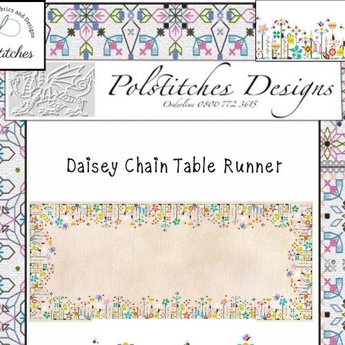 Daisy Chain Table Runner Cross Stitch Chart - Etsy