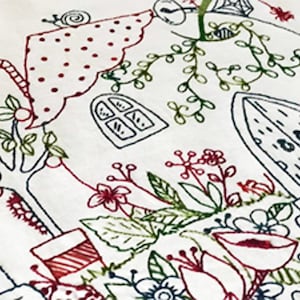 Flower Garden Stitchery Pattern With Pre-printed Fabric - Etsy UK