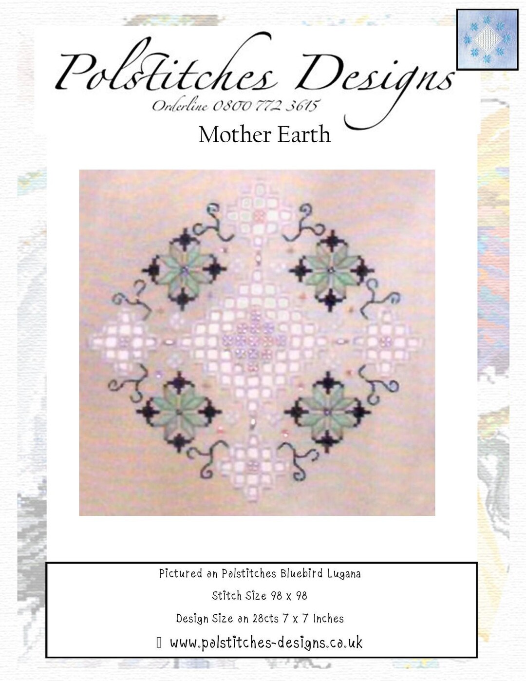 Mother Earth Hardanger chart - Etsy