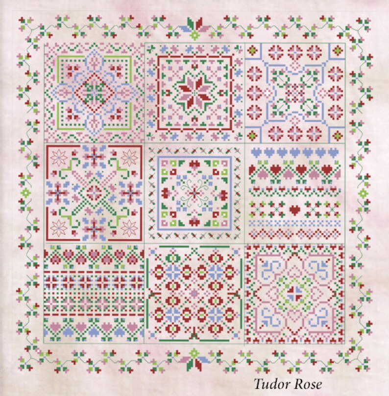 Cottage Garden Sampler - Cross Stitch Chart - Etsy UK