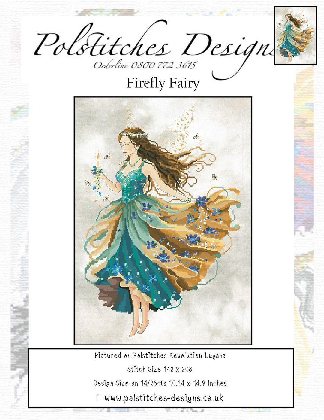 The Firefly Fairy Cross Stitch Chart - Printed Chart - Etsy