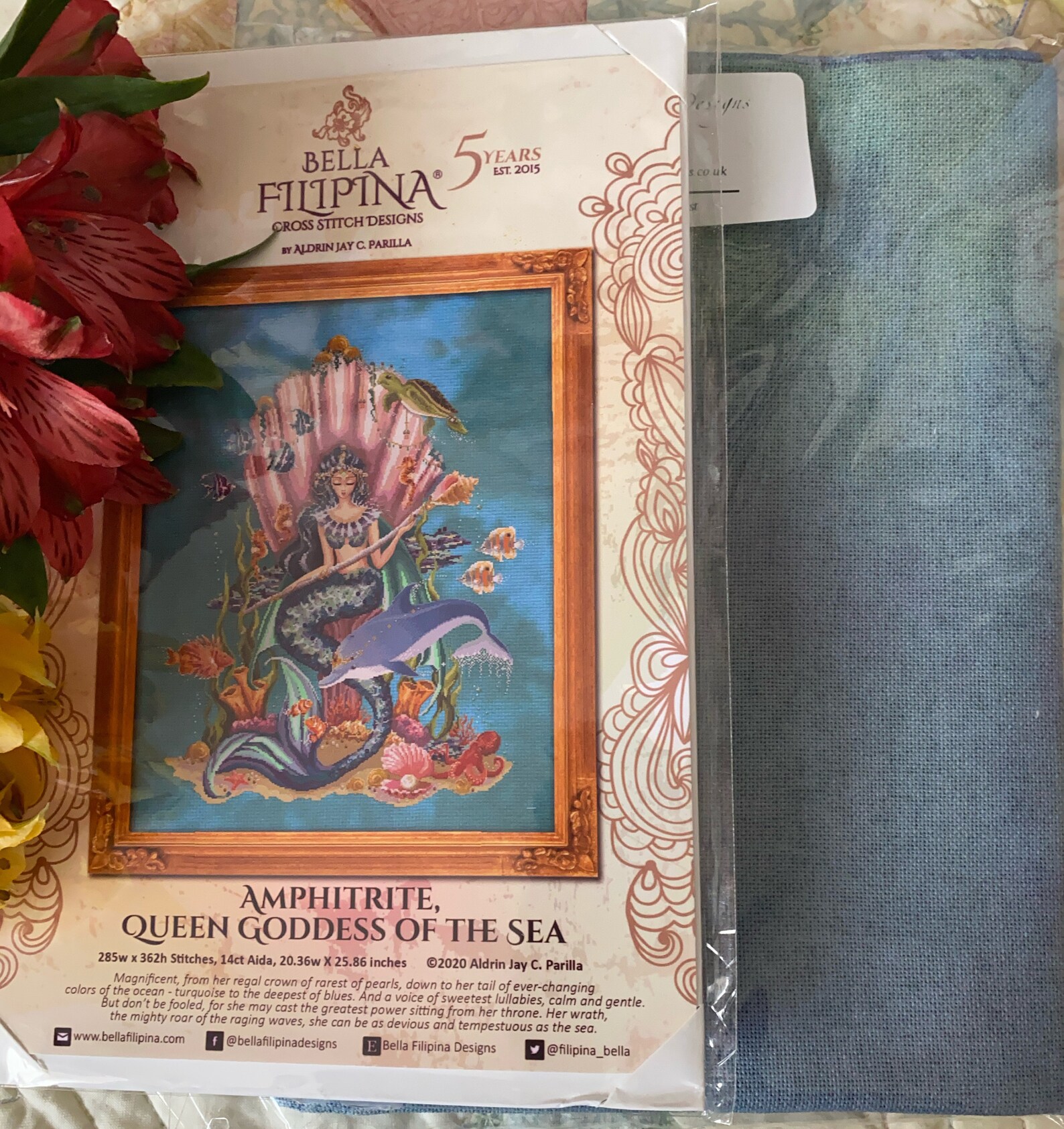 Amphitrite Queen Goddess of the Sea Cross Stitch Chart with | Etsy