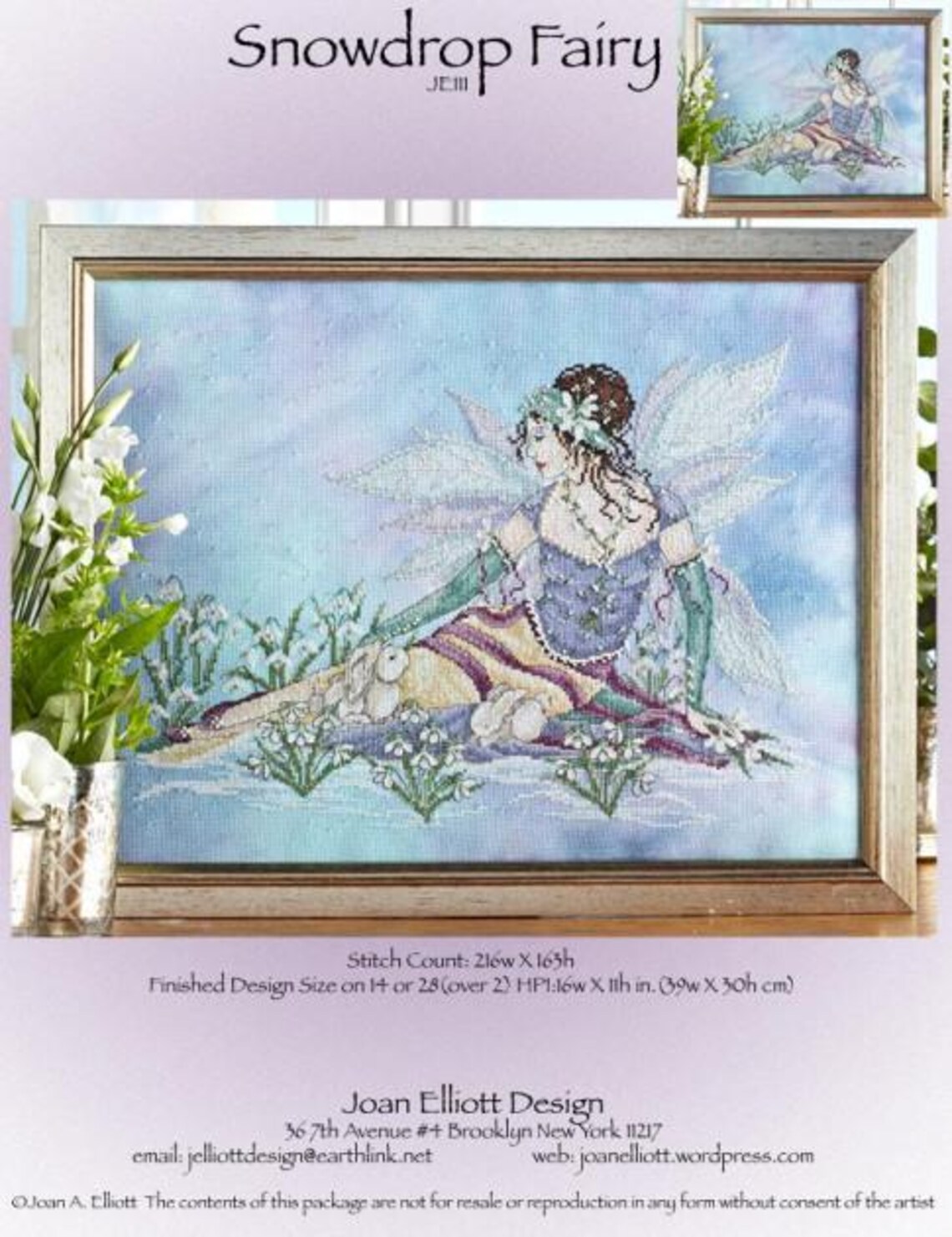 JE111 Snowdrop Fairy PDF - Digital Cross Stitch Chart - Etsy