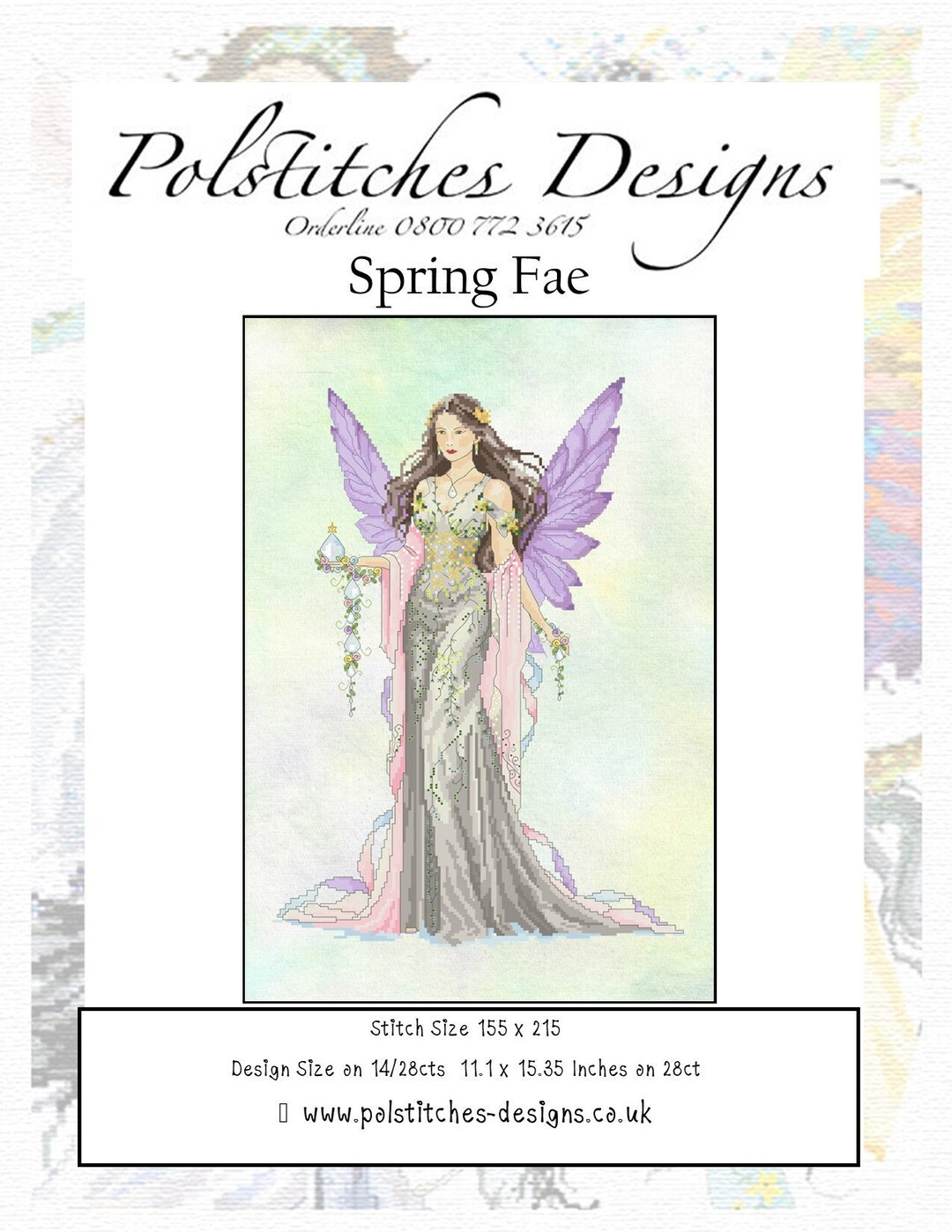 Spring Fae Cross Stitch Chart Printed Chart - Etsy