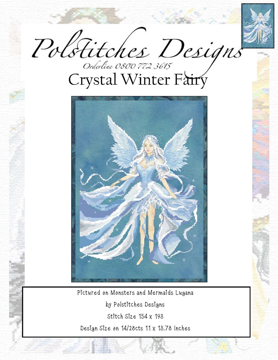 Crystal Winter Fairy Cross Stitch Chart - PDF - Etsy