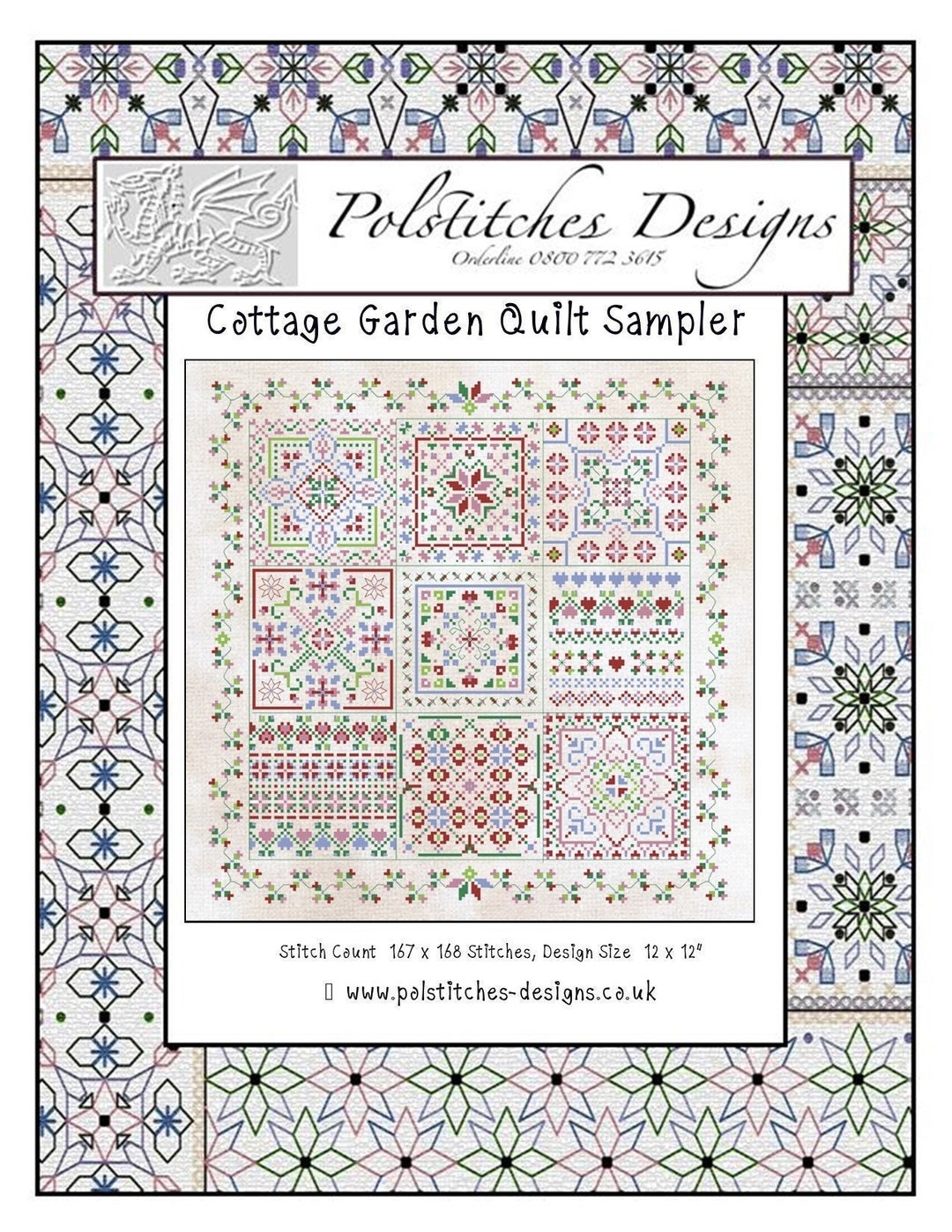 Cottage Garden Sampler - Cross Stitch Chart - Etsy