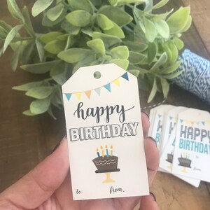 Birthday Hang Tags Happy Birthday Gift Tags Instant Download | Etsy