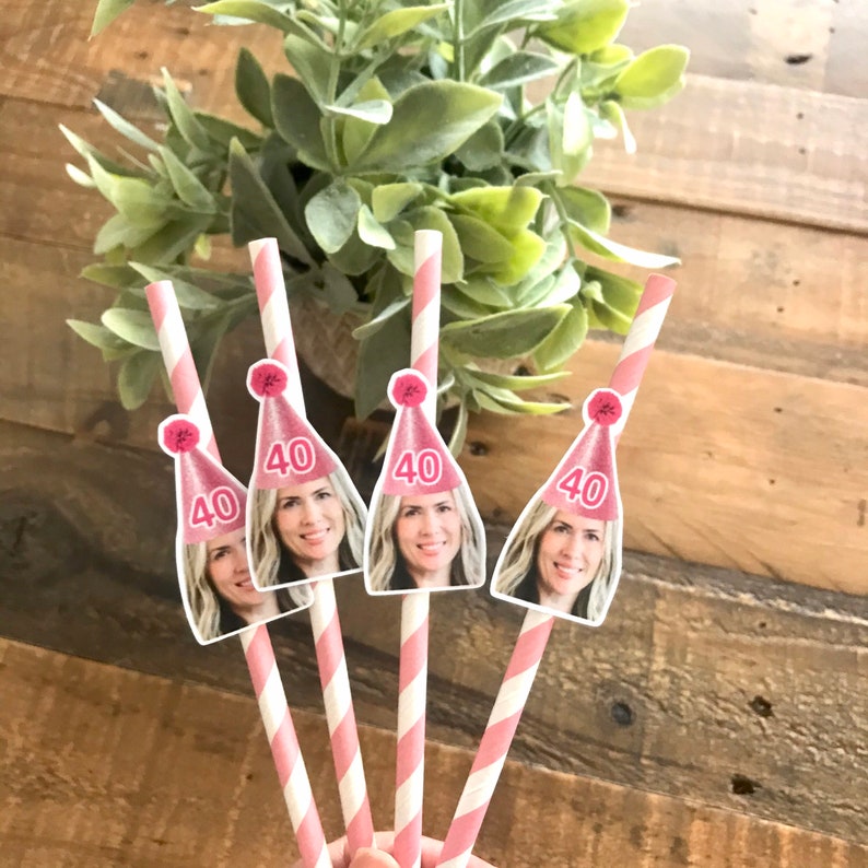 Custom Face Paper Straws Personalized Face Party Straws With - Etsy