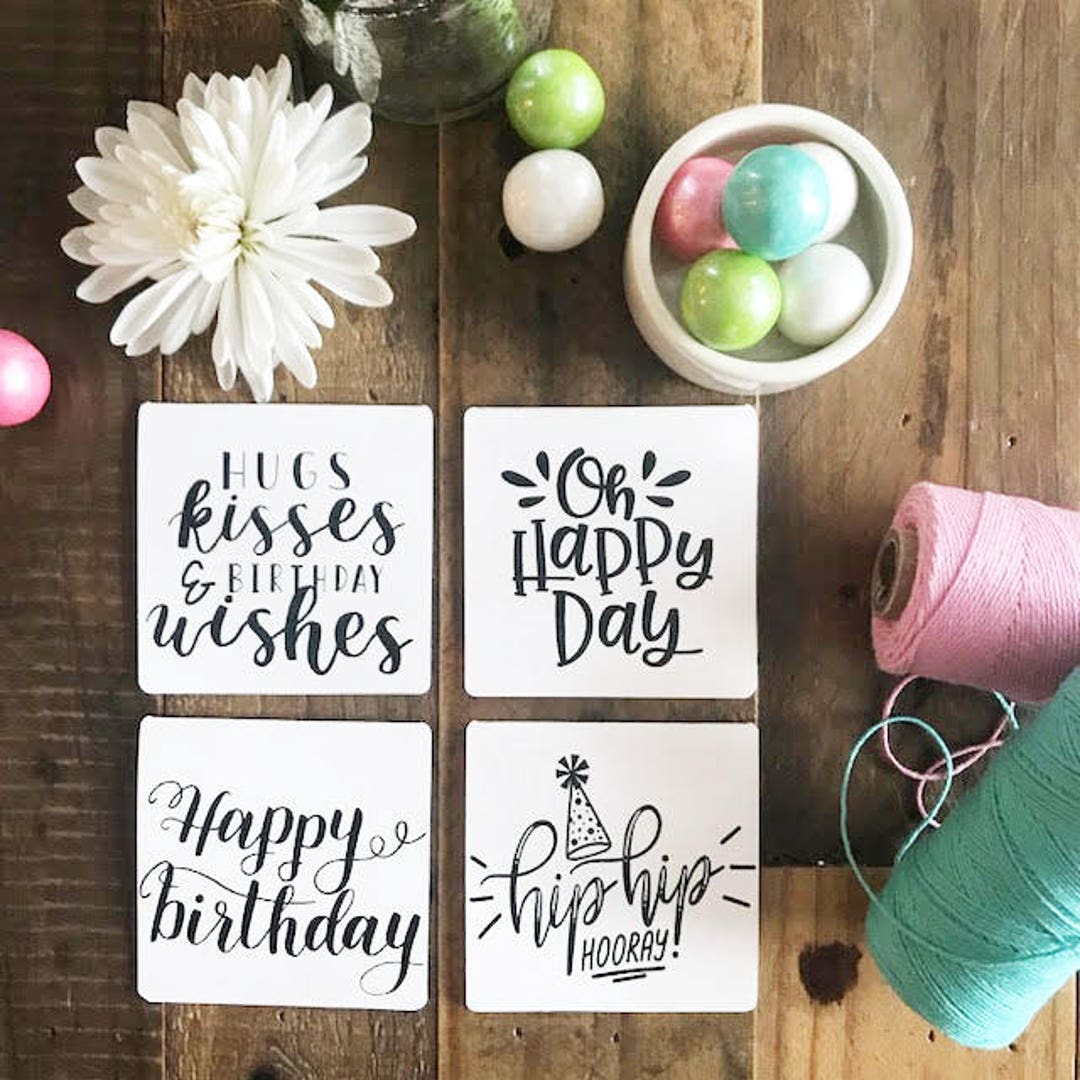 Mini Note Card Greeting Card Birthday Wishes Card Set - Etsy