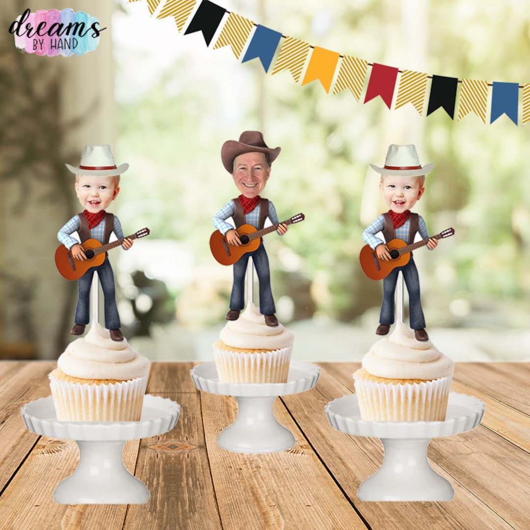 Country Music Photo Toppers, Country Singer Cupcake Toppers, Rock ...