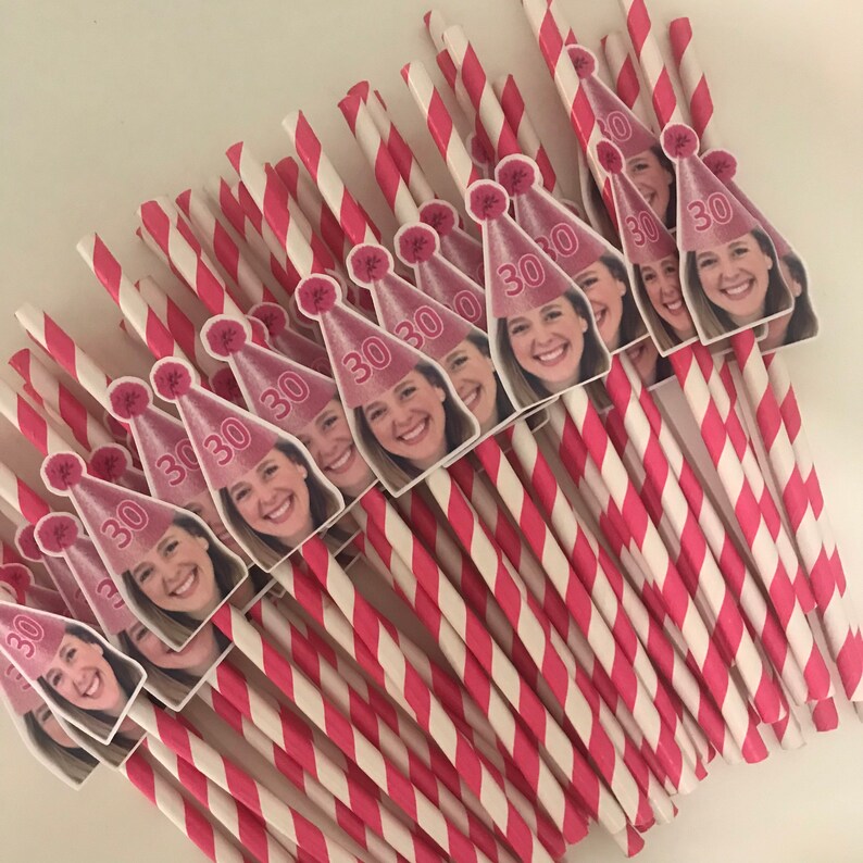 Custom Face Paper Straws Personalized Face Party Straws With - Etsy