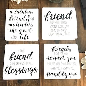 FRIENDSHIP Mini Note Card Greeting Card Encouragement, Card Set Hand ...