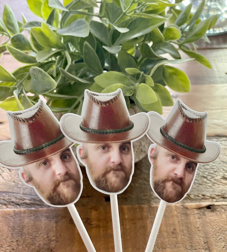 Cowboy Hat Western Photo Cupcake Toppers Birthday Party - Etsy