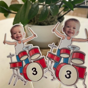 Rockstar Photo Toppers, Rock'n Roll Cupcake Toppers, Rock Cupcake ...