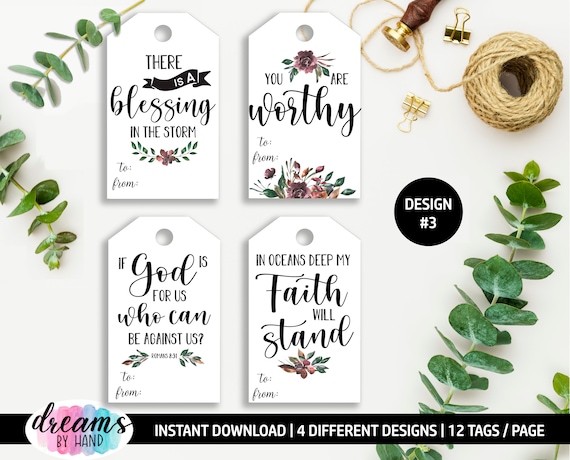 Christian Images Printable Gift Tag