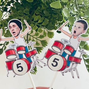 Rockstar Photo Toppers, Rock'n Roll Cupcake Toppers, Rock Cupcake ...