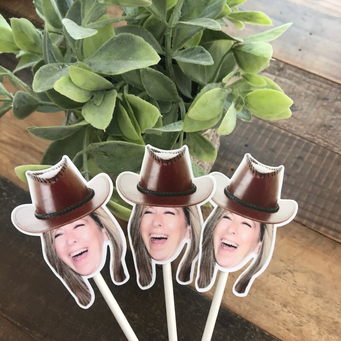 Cowboy Hat Western Photo Cupcake Toppers Birthday Party - Etsy