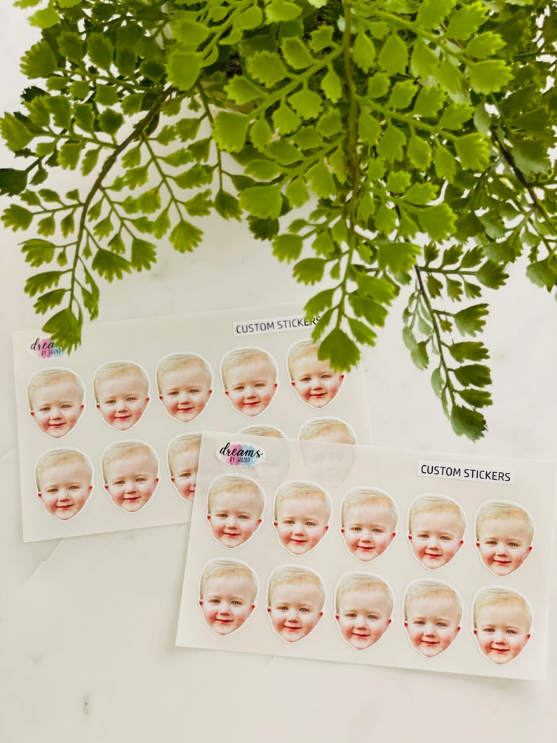 Custom Face Stickers Personalized Face Stickers Baby - Etsy