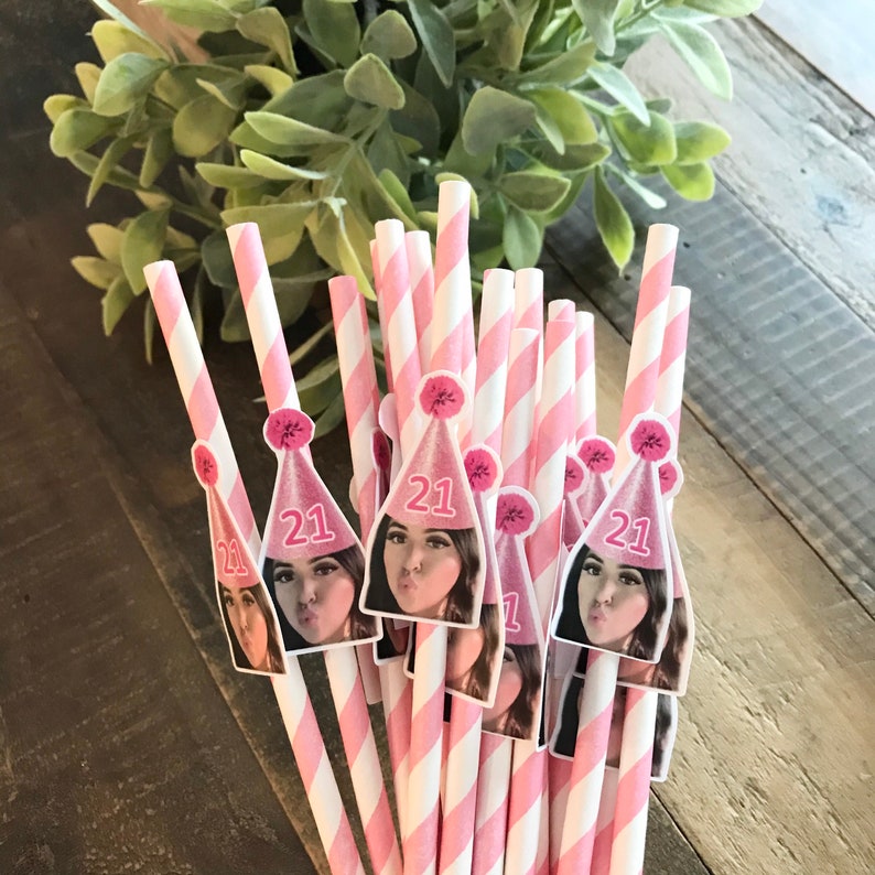 Custom Face Paper Straws Personalized Face Party Straws With - Etsy