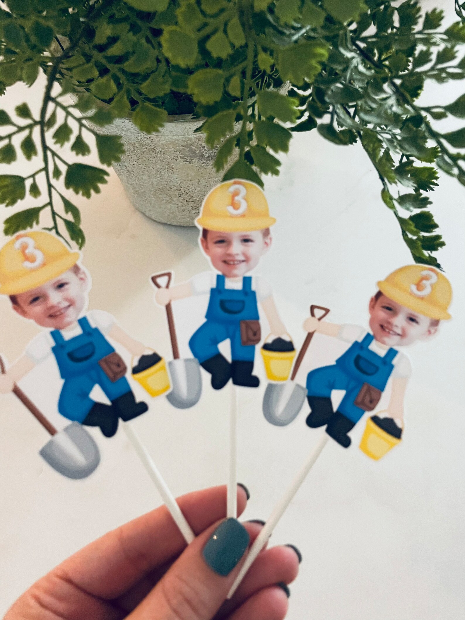Construction Photo Cupcake Toppers Construction Themed Party - Etsy