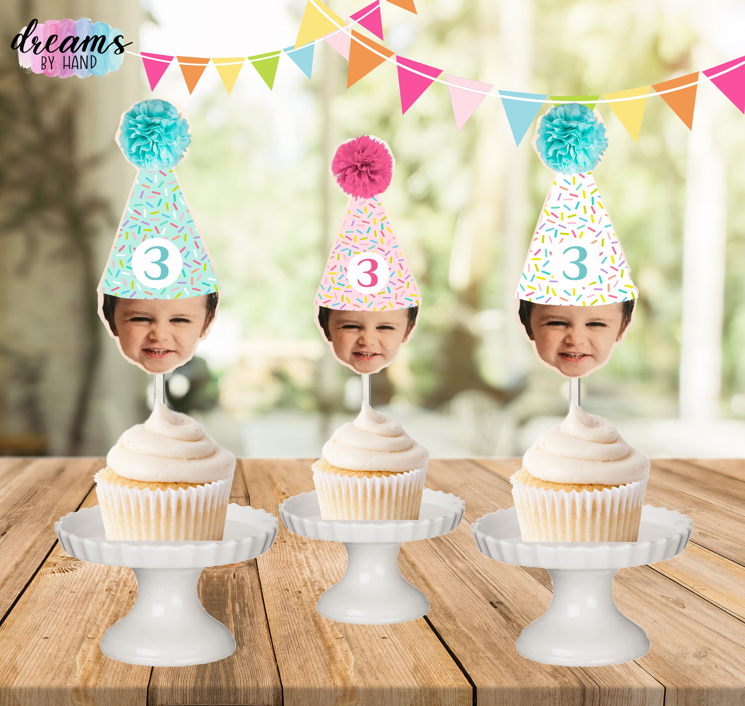 Custom Face Cupcake Toppers Dessert Toppers Photo Cupcake | Etsy