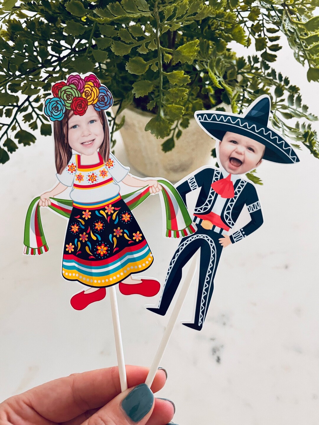 Cinco De Mayo Cupcake Toppers, Mexican Sombrero Photo Cut Out Topper ...
