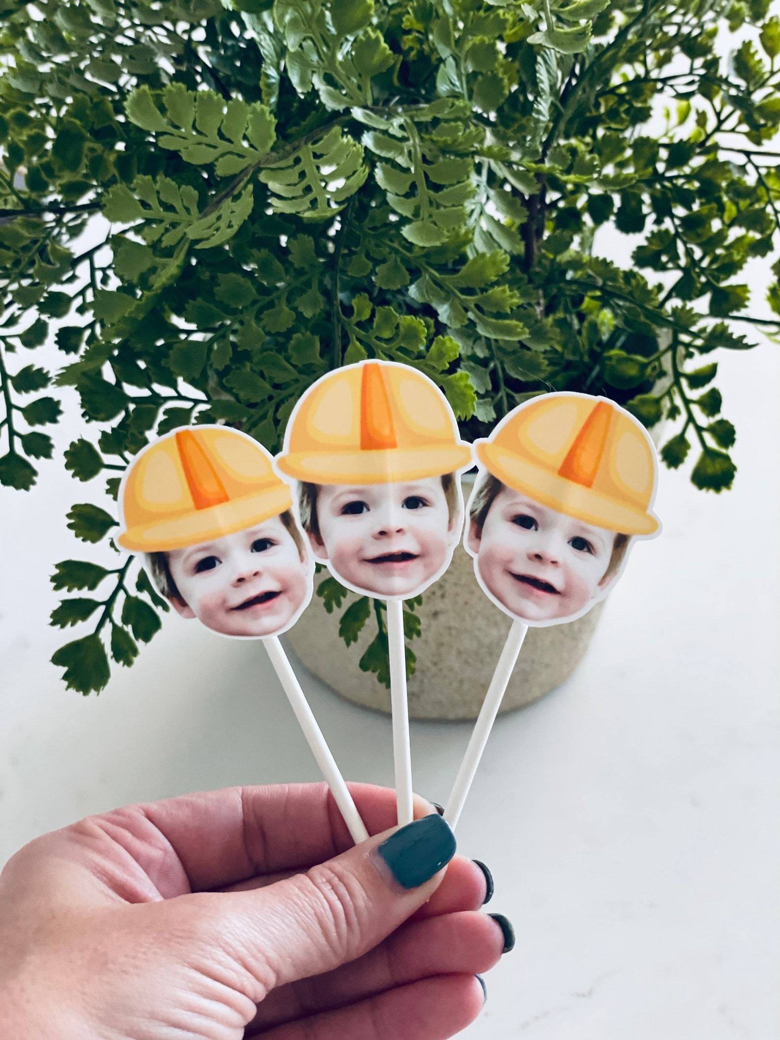 Construction Photo Cupcake Toppers Construction Themed Party | Etsy