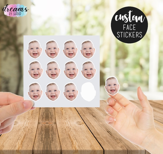 Custom Face Stickers Personalized Face Stickers Baby - Etsy