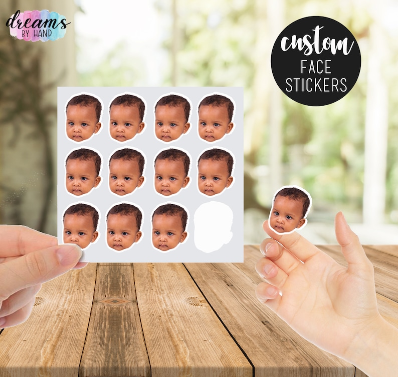 Custom Face Stickers Personalized Face Stickers Baby - Etsy