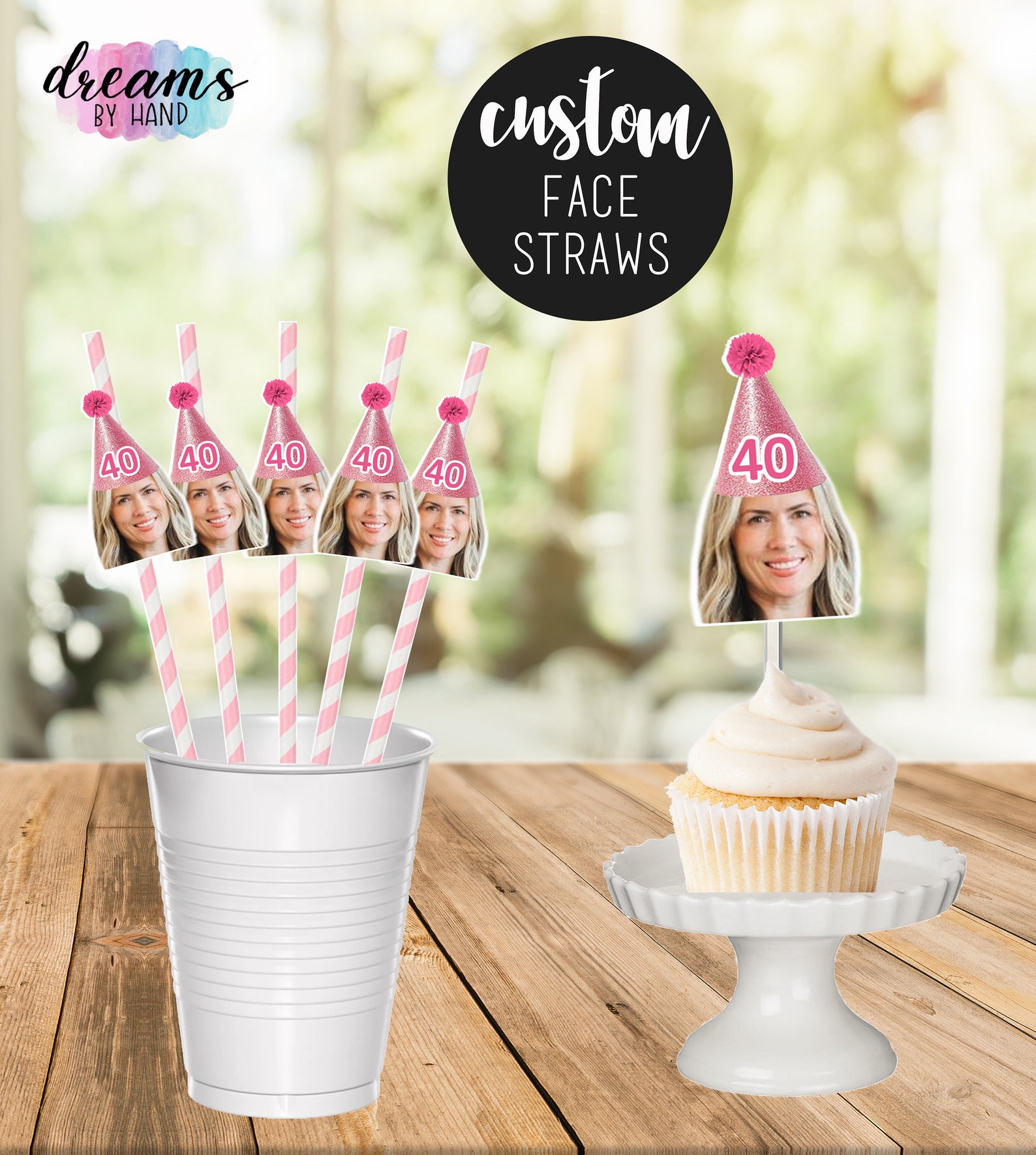 Custom Face Paper Straws Personalized Face Party Straws With - Etsy