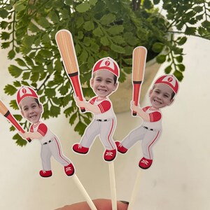 NEW Baseball Inspired Photo Toppers, Baseball Cap Photo Cupcake Toppers ...