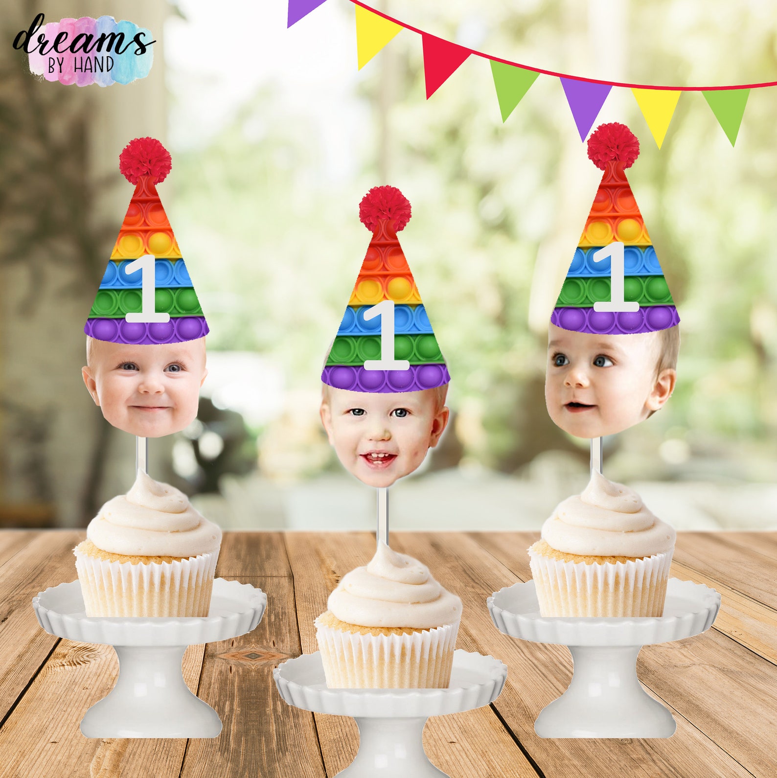 POP IT Inspired Cupcake Toppers Pop It Photo Cupcake Toppers - Etsy